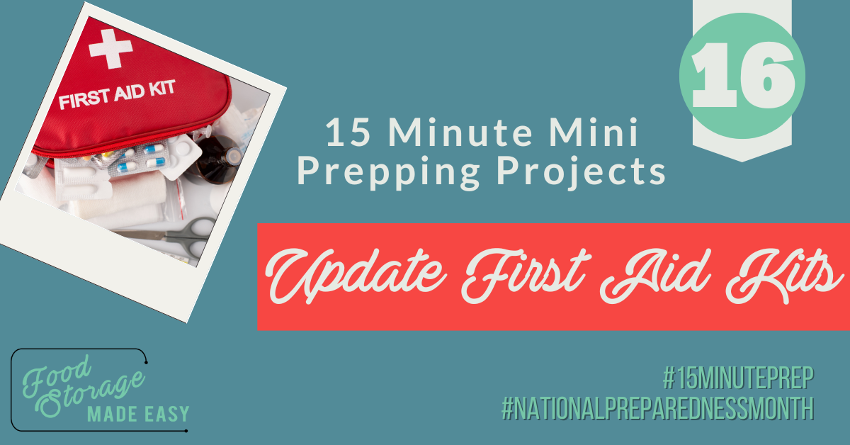 Day 16: Update First Aid Kits (15 Minute Prepping Projects) - Food ...
